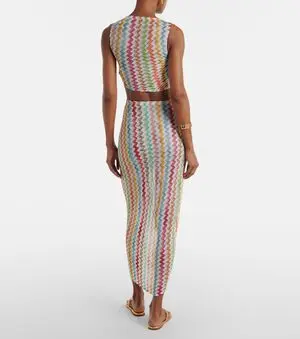 Missoni Zigzag Asymmetric Midi Skirt - Multicoloured