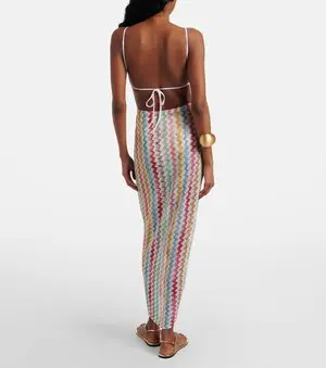 Missoni Zigzag Asymmetric Midi Skirt - Multicoloured
