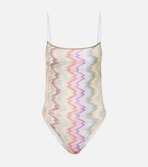 Missoni Zigzag Open-back Swimsuit - Multicoloured