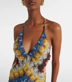 Missoni Zigzag Open-back Lamé Gown - Multicoloured
