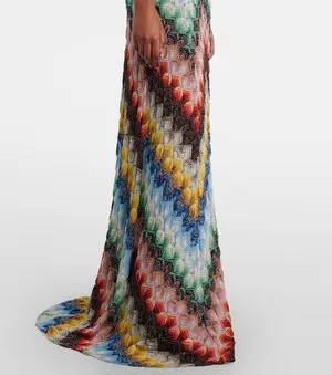 Missoni Zigzag Open-back Lamé Gown - Multicoloured
