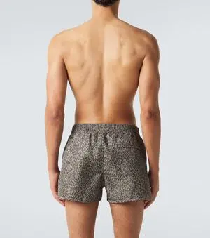 CDLP Leopard-print Swim Trunks