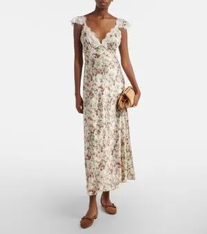 DÔEN Fiona Silk Midi Dress - Multicoloured