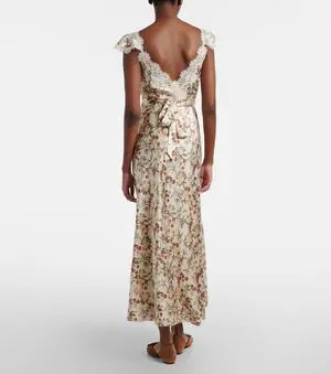 DÔEN Fiona Silk Midi Dress - Multicoloured