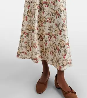 DÔEN Fiona Silk Midi Dress - Multicoloured