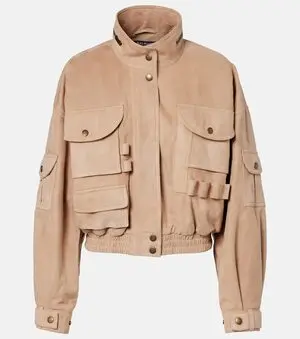 Balmain Suede Bomber Jacket