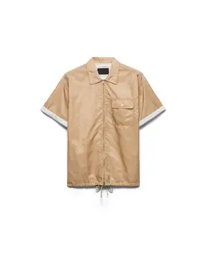 Prada Short-sleeved Re-nylon Zipper Shirt - Brown