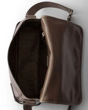 Prada Leather Shoulder Bag - Grey