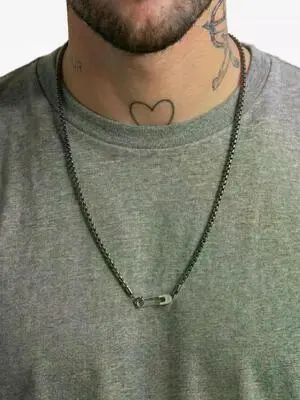 YOJ Safety-pin Box-chain Necklace