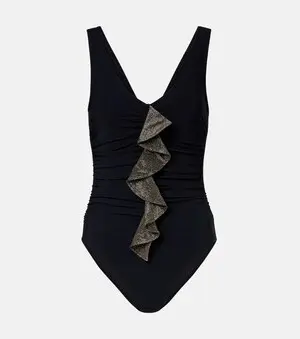 KARLA COLLETTO Helena Ruffled One-piece Swimsuit - Black