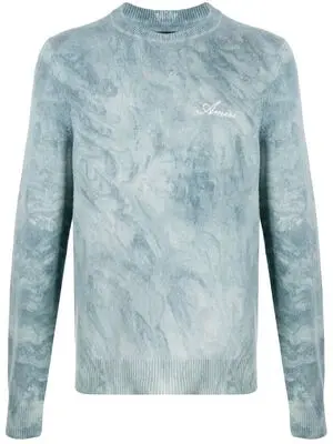 Amiri Marbled Effect Cashmere Sweater