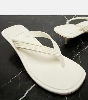 Bottega Veneta Alabaster Rubber Thong Sandals
