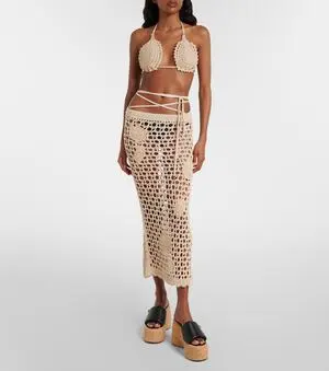 Attico Crochet Cotton Bikini Top