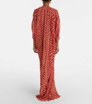 Johanna Ortiz Printed Georgette Maxi Dress