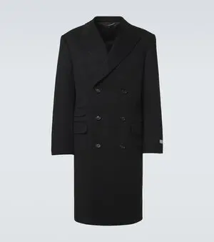 Canali Double-breasted Wool And Cashmere Coat