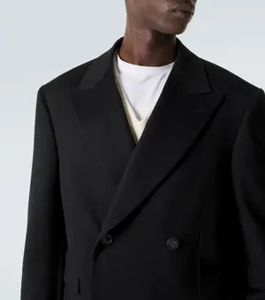 Canali Double-breasted Wool And Cashmere Coat