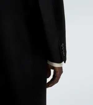 Canali Double-breasted Wool And Cashmere Coat