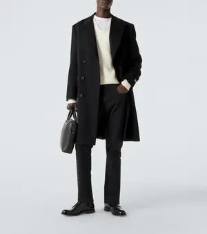 Canali Double-breasted Wool And Cashmere Coat