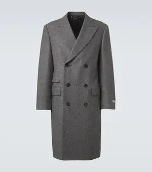 Canali Double-breasted Wool And Silk Coat