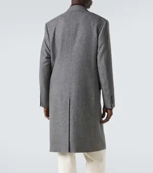 Canali Double-breasted Wool And Silk Coat