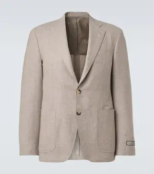 Canali Kei Wool Blazer - Grey