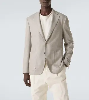 Canali Kei Wool Blazer - Grey