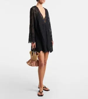 Melissa Odabash Elizabeth Cotton-blend Lace Minidress