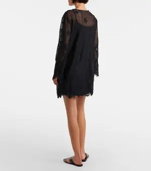 Melissa Odabash Elizabeth Cotton-blend Lace Minidress