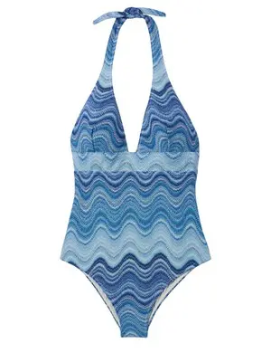MC2 SAINT BARTH Marylin One-piece Swimsuit - Blue