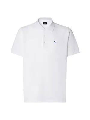 Fendi Polo Shirt With Logo - White