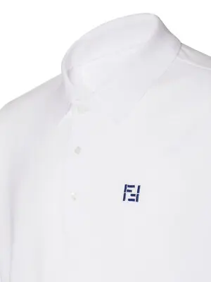 Fendi Polo Shirt With Logo - White