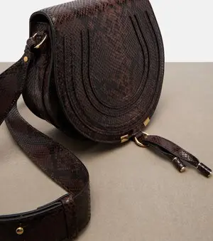 Chloé Marcie Small Leather Crossbody Bag - Brown