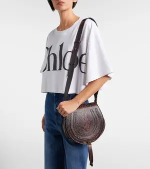 Chloé Marcie Small Leather Crossbody Bag - Brown