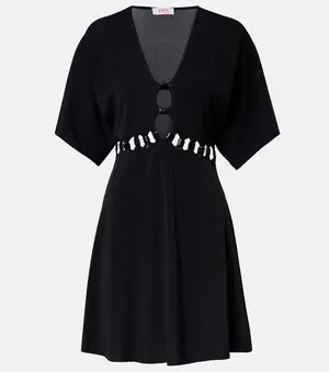 ERES Connection Cutout Jersey Minidress - Black
