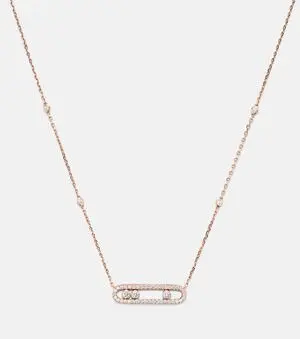 Messika Baby Move 18kt Rose Gold And Diamond Necklace