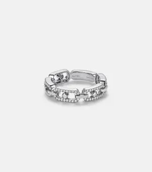 Messika Move Link 18kt White Gold Diamond Ring - Silver