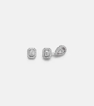 Messika My Twin 1+2 18kt White Gold Diamond Earrings - Silver