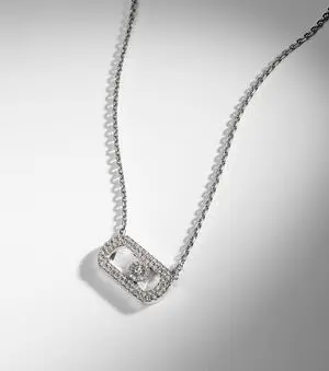 Messika So Move 18kt White Gold Chain Necklace With Diamonds