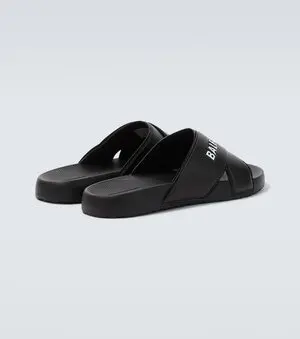 Balenciaga Sporty Pool Slides - Black
