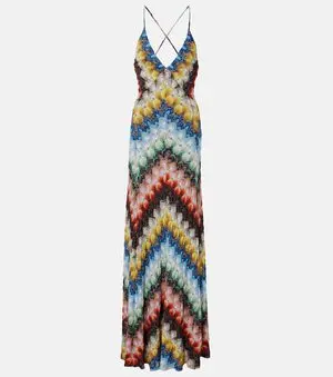 Missoni Zigzag Open-back Lame Gown - Multicoloured