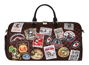 SPRAYGROUND Mickey Mouse Global Mogul Duffle Bag - Brown