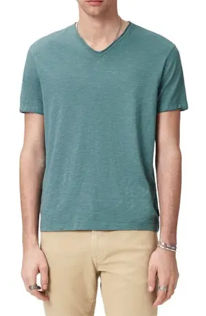 John Varvatos Miles Slub Cotton T-shirt - Fog