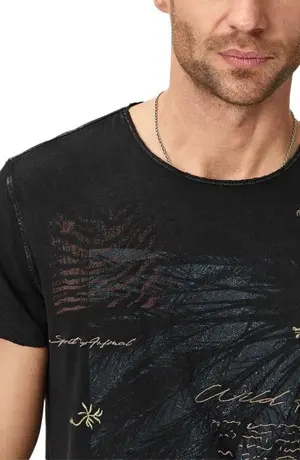 John Varvatos Wild Heart Raw Edge Graphic T-shirt