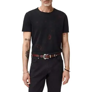 John Varvatos Raw Edge Graphic T-shirt - Black