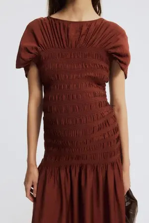 H&m Mama Smocked-detail Ankle-length Dress