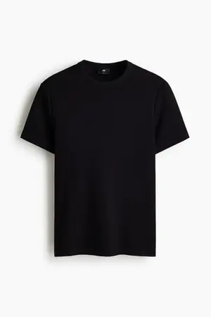 H&M Slim-fit Ribbed T-shirt