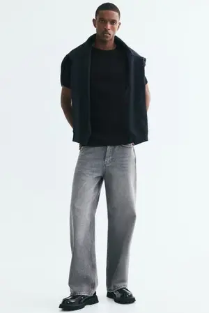 H&M Slim-fit Ribbed T-shirt