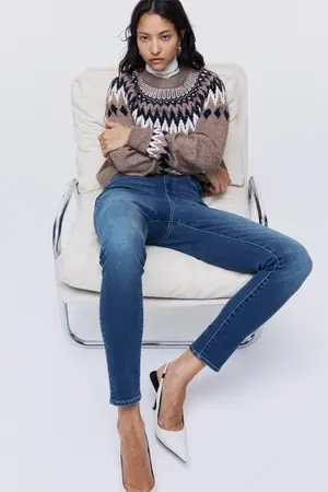 H&m Skinny High Rise Jeans - Denim Blue