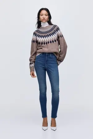 H&m Skinny High Rise Jeans - Denim Blue