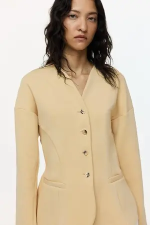 H&M Jersey Jacket With V-neck And Drop Shoulder